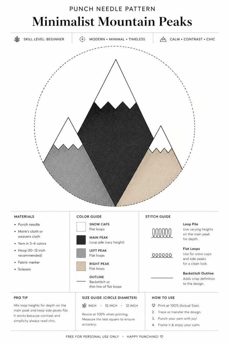 🧵 13 Punch Needle Patterns Free Printable - LindaHagans.com